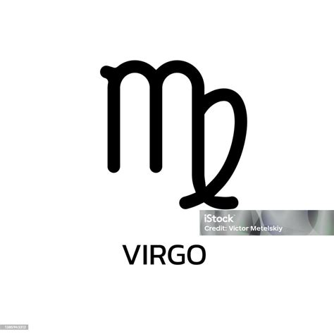 Ilustración De Icono O Signo De Virgo Zodíaco Astrología Símbolo Del