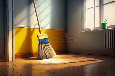 A Faithful Cleaning Assistant A Broom Generative Ai Stock