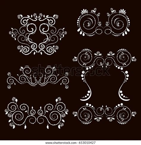 Set Page Divider Design Elements Vector Stock Vector Royalty Free 653010427 Shutterstock