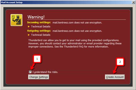 PAT Hosting IMAP Thunderbird P T Knowledgebase