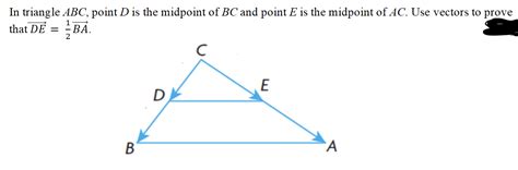Solved In Triangle Abc Point D Is The Midpoint Of Bc And