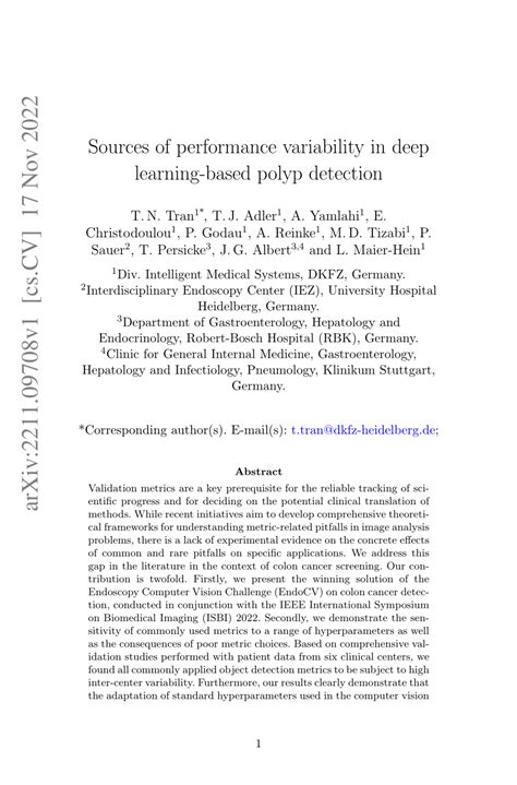 Pdf Sources Of Performance Variability In Deep Learning Based Polyp