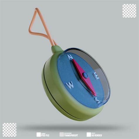 Premium Psd 3d Illustration Compass 3