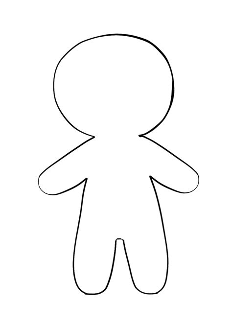 Pattern For A Doll в 2025 г Поделки Шаблон тела Кукла из фетра