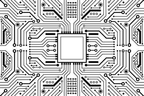 기술 회로 기판 텍스처와 추상적 인 배경 전자 마더 보드 일러스트 통신 및 엔지니어링 개념 벡터 일러스트 레이 션 프리미엄 벡터