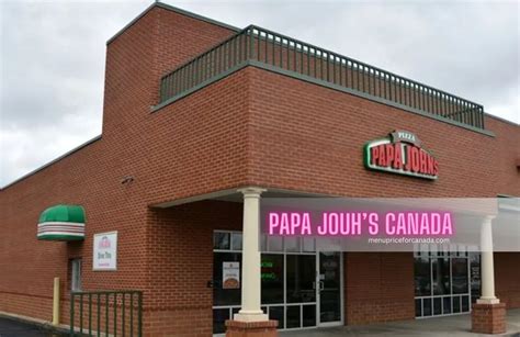 Papa John S Menu Papa John S Prices Canada