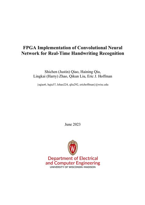 Pdf Fpga Implementation Of Convolutional Neural Network For Real Time