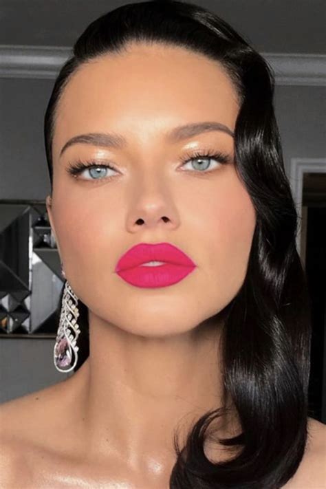 Adriana Lima Bright Pink Makeup Look Artofit