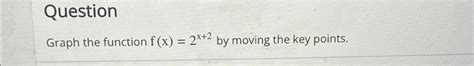 solved questiongraph the function f x 2x 2 ﻿by moving the