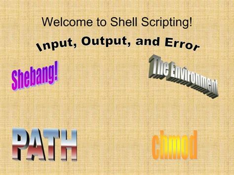 Unix Shell Scripting Basics Ppt