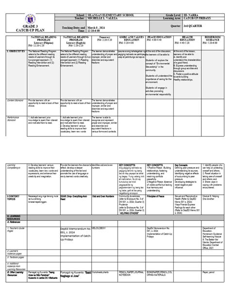Catch Up Friday March8 Complete Pdf Learning Teachers