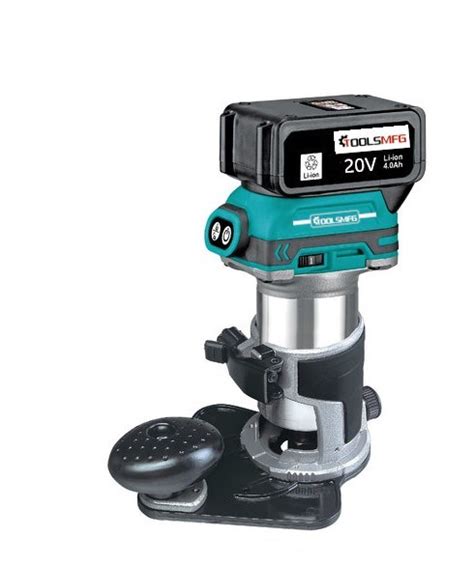 Mr2004t 20v Cordless Brushless Router With Offset Base Plate With Makita Battery From Toolsmfg