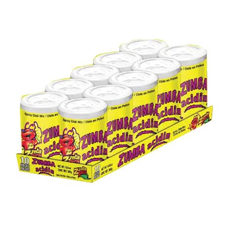 Zumba Pica Acidin Chili Powder Yellow 10ct 106oz Case Of 6