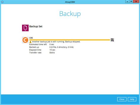 Backup Skipped Due To Another Job Still Running Ahsay Backup