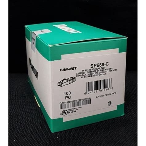 Jual Panduit Connecotr Rj45 Utp Cat 6 Konektor Rj45 Panduit Cat 6