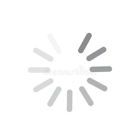 Circular Loading Spinner Icon Graphic Motion Indicator Stock Vector