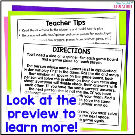 Ratios In Tables And Graphing Ratios Game 6th Grade Math Spiral Review And Station Chloe