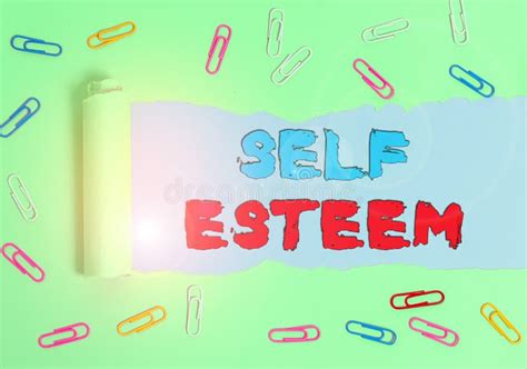 Conceptual Hand Writing Showing Self Esteem Business Photo Showcasing