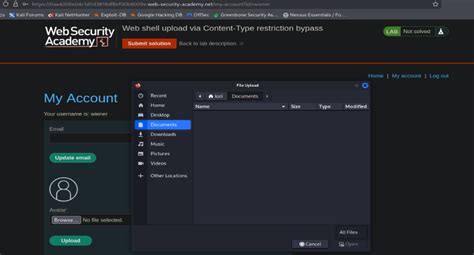 Portswigger Lab Web Shell Upload Via Content Type Restriction Bypass