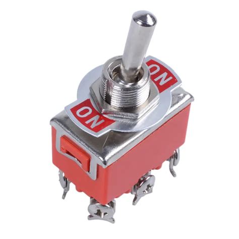 Dpdt On On 2 Positions 6 Screw Terminal Toggle Switch Ac 250v 15a
