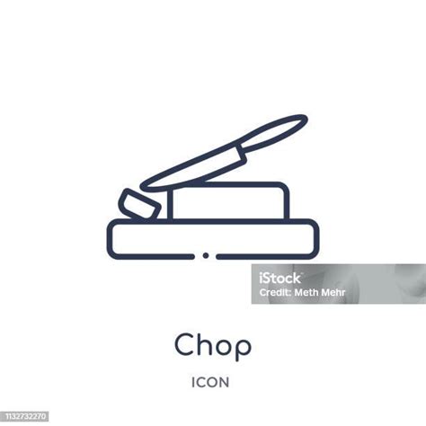 음식 개요 컬렉션에서 선형 절단 아이콘 얇은 라인 흰색 배경에 고립 된 아이콘을 잘라 세련 된 그림을 잘라 고기에 대한 스톡 벡터 아트 및 기타 이미지 Istock