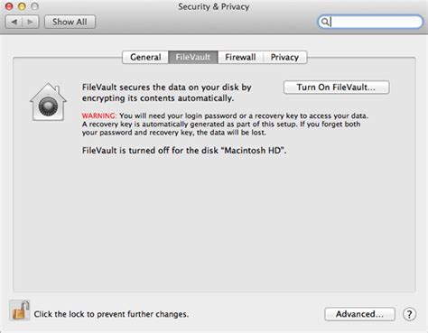How To Enable Filevault 2 On Mac Os X 107 And 108 University It