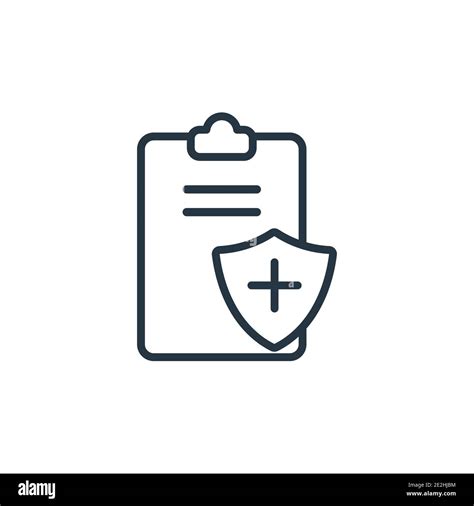 Contract Coverage Outline Vector Icon Thin Line Black Contract