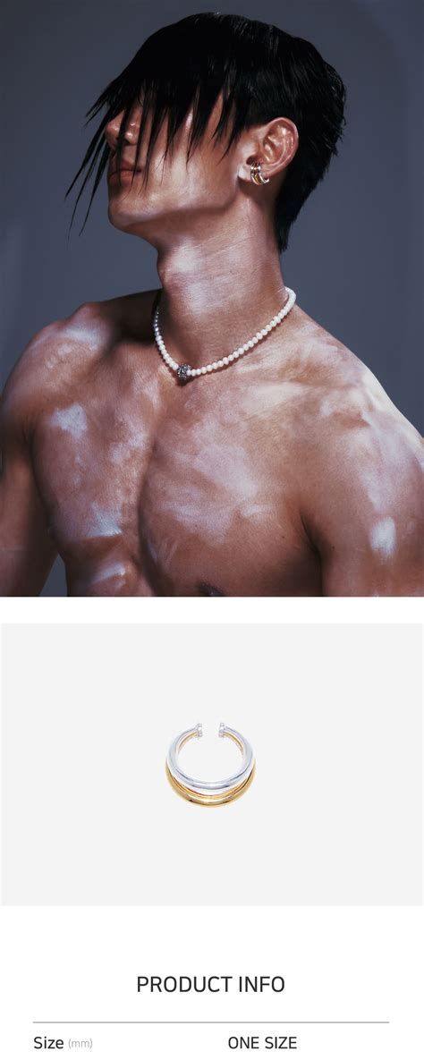 포트레이트 리포트 3 웨이 원피스 이어 커프 실버골드 Portrait Report Kream