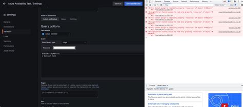 Grafana 94 Error Updating Options Cannot Assign To Read Only Property Resources Of Object