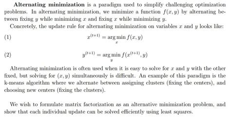 Solved Alternating Minimization Is A Paradigm Used To