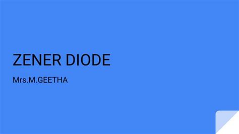 Pn Diode And Zener Diode In Pspice Pptx