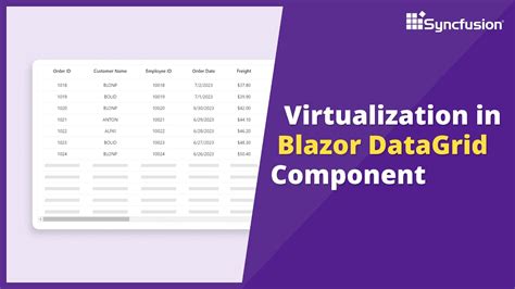 Blazor Datagrid Attain Lightning Fast Performance With Virtualization Youtube
