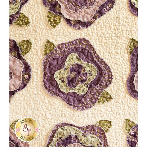 French Roses Quilt Kit Purple Passion Shabby Fabrics Quilt Kits