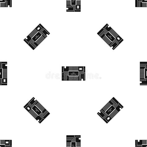 Microchip Pattern Seamless Black Stock Vector Illustration Of Data Icon 101799066