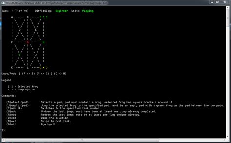 Github Jfarlettehopper A Simple Implementation Of Thinkfuns Hoppers Peg Solitaire Game In