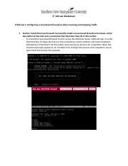 Configuring A Linux Based Firewall IT Lab Worksheet Course Hero