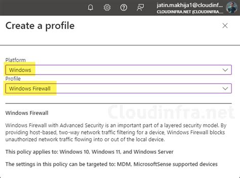 Manage Windows Defender Firewall Using Intune