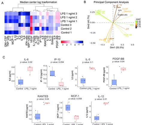 Fig S6 Cytokine Quantification With A Luminex 27 Plex Panel A