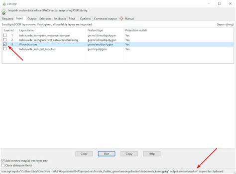 [bug] selecting layer in ogr window does not work · issue 2493