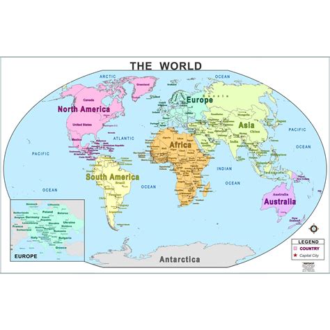 Classroom World Maps The Map Shop