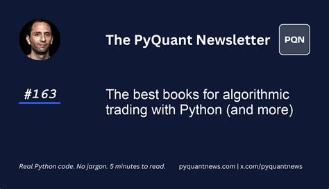 The Best Books For Algorithmic Trading With Python And More Pyquant