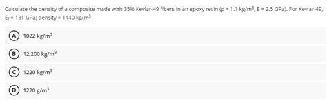 Solved Calculate The Density Of A Composite Made With 35 Chegg Com