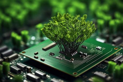 Premium Photo Natures Fusion Converging Point With Growing Tree