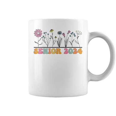 Wildflowers Senior 2024 Class Of 2024 Senior Graduation Coffee Mug Mazezy