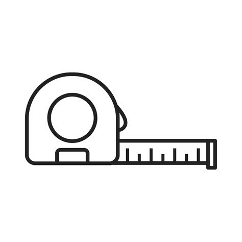 Premium Vector Measuring Tape Icon With Outline Style