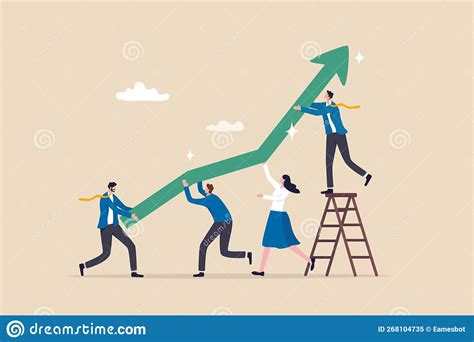 Team Growth Teamwork To Help Improve Working And Achieve Success Work Together Or Cooperate To