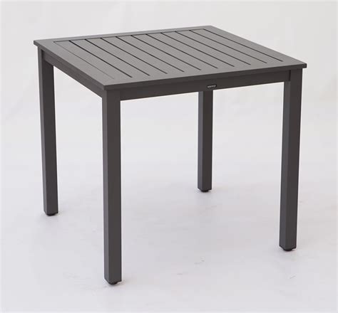 Нераздвижной садовый стол Konway Торонто 80 см X 80 см X 75 см алюминий цвет серый серебристый ️