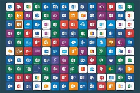 Microsoft 365 Co Pilot Apps Symbolen Set Word Excel Powerpoint Outlook