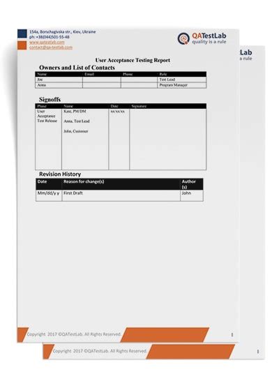 User Acceptance Testing Report Qatestlab Independent Software Qa