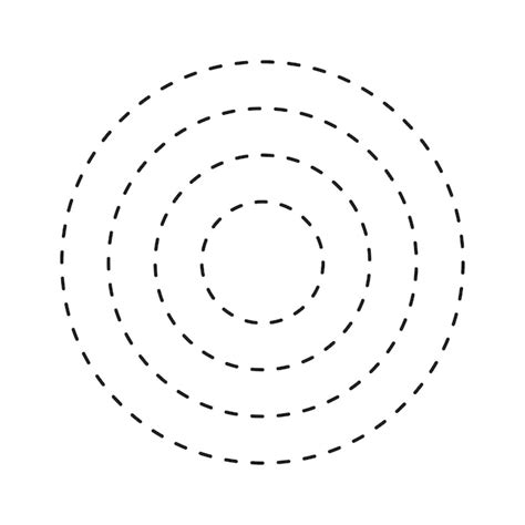 Premium Vector Dashed Line Circles Round Shape Geometric Pattern